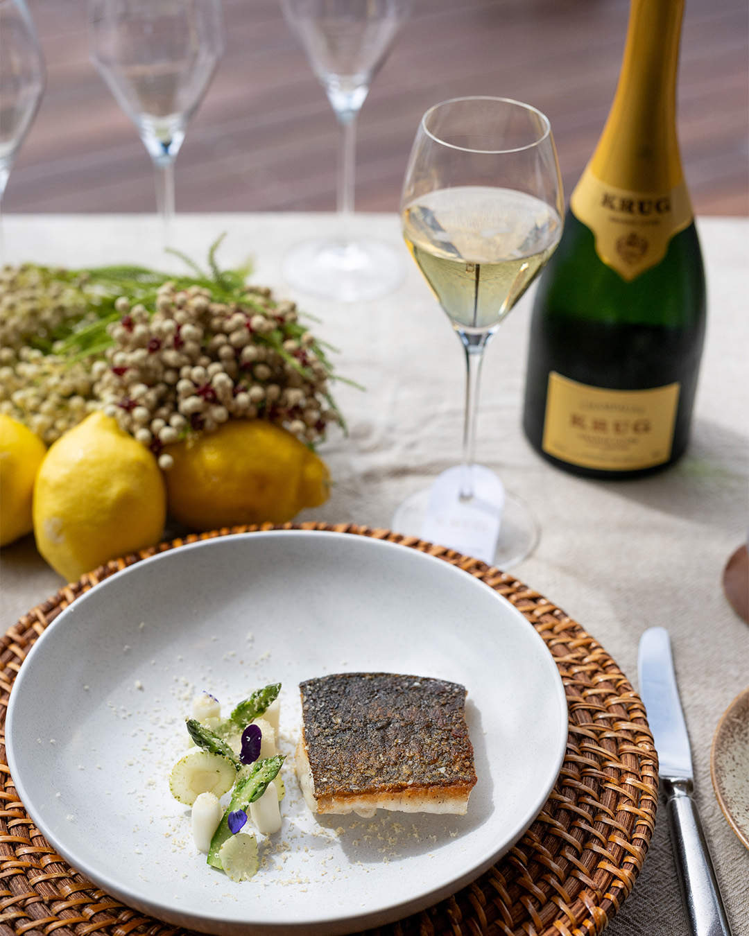 Krug Champagne And Native Australian Lemon Are Meant To Be