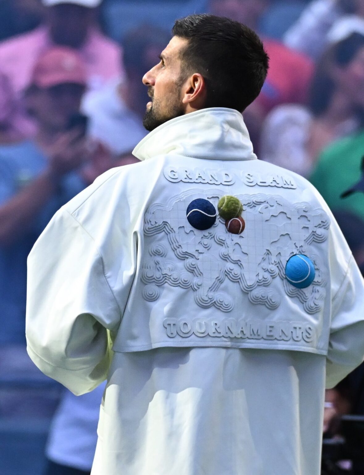 Novak Djokovic Wore A Custom 'Grand Slam' Jacket At US Open
